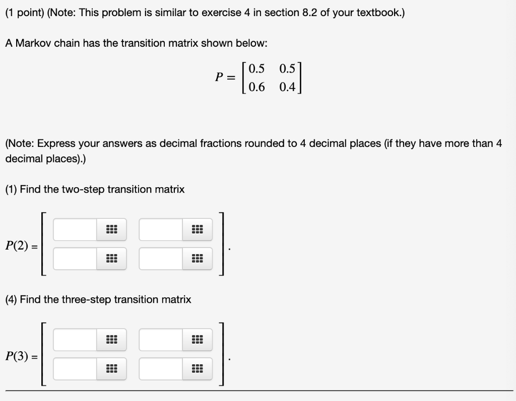 Solved (1 point) (Note: This problem is similar to exercise | Chegg.com
