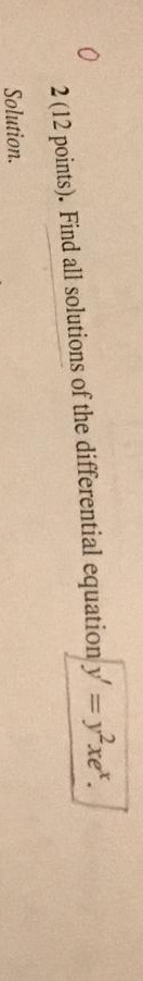 Solved 2 (12 points). Find all solutions of the differential | Chegg.com