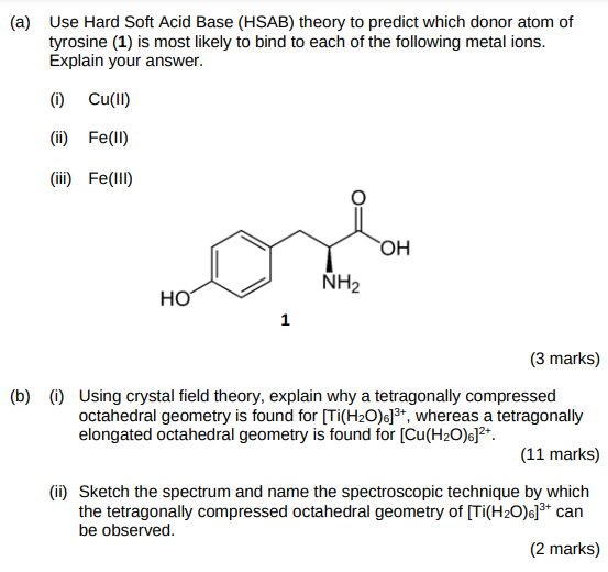 Solved (a) Use Hard Soft Acid Base (HSAB) theory to predict | Chegg.com