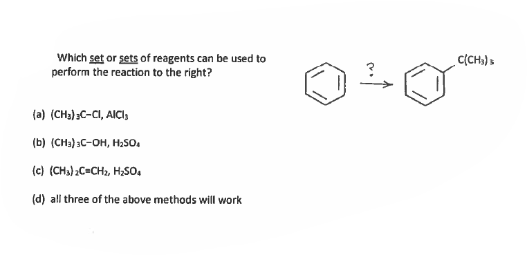 Solved Which set or sets of reagents can be used to perform | Chegg.com