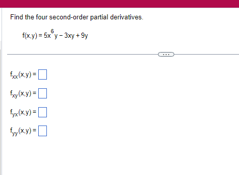 Solved Find the four second-order partial derivatives. | Chegg.com