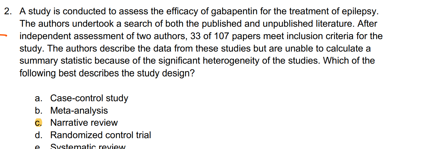 Solved A study is conducted to assess the efficacy of | Chegg.com