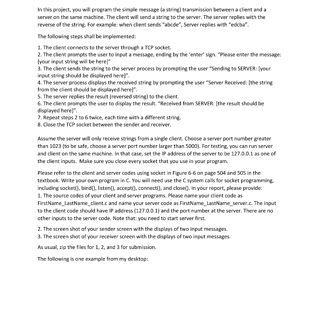 Solved In this project, you will program the simple message | Chegg.com