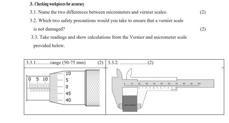 Solved 3. Checking workpieces for accuracy 3.1. Name the two | Chegg.com