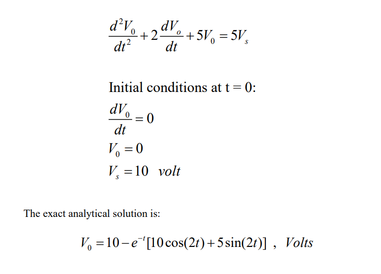 The output voltage, V0, may be modeled using the | Chegg.com