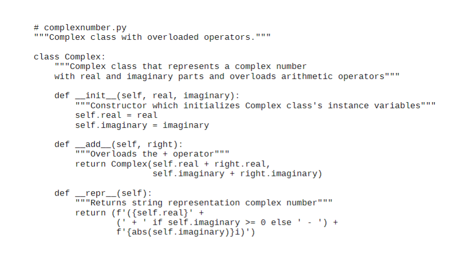 Solved Create A Python Project And Add Complexnumberpy To 