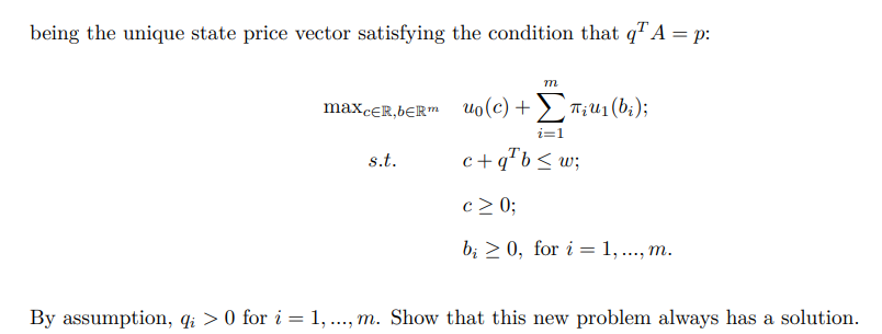 consider the following simpler problem with q∈Rmbeing | Chegg.com consider the following simpler problem with q∈Rmbeing | Chegg.com