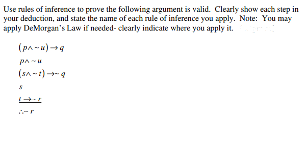 Solved Use rules of inference to prove the following | Chegg.com