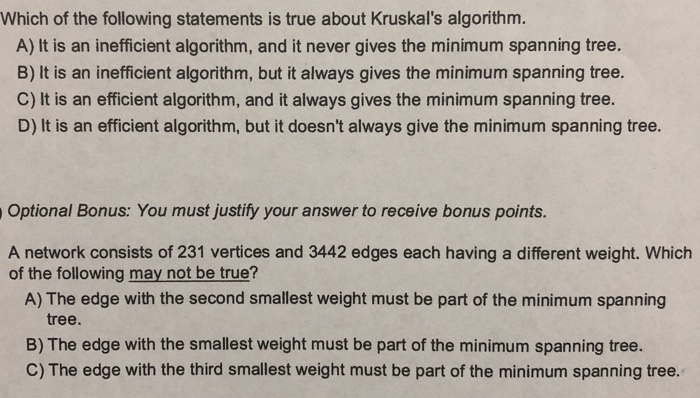 Solved Which of the following statements is true about | Chegg.com