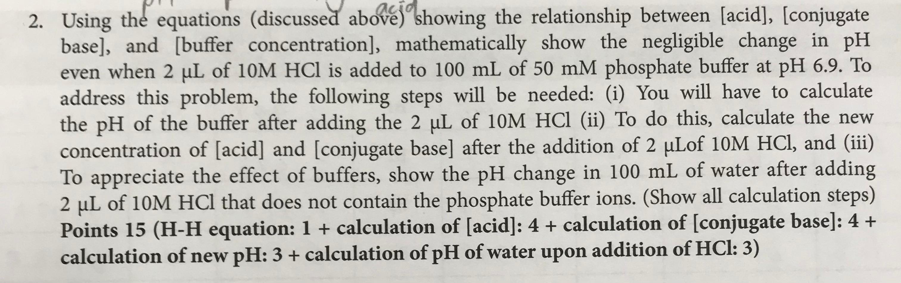 Solved Please show detailed calculations for H-H equation, | Chegg.com