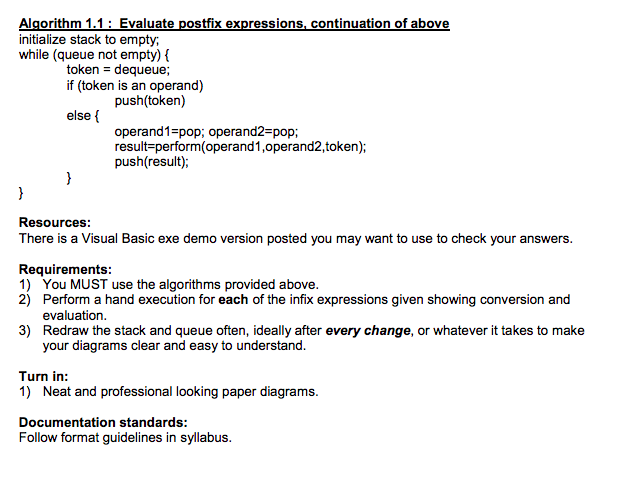 Solved Stack and Queue Hand Executions Perform several HAND | Chegg.com