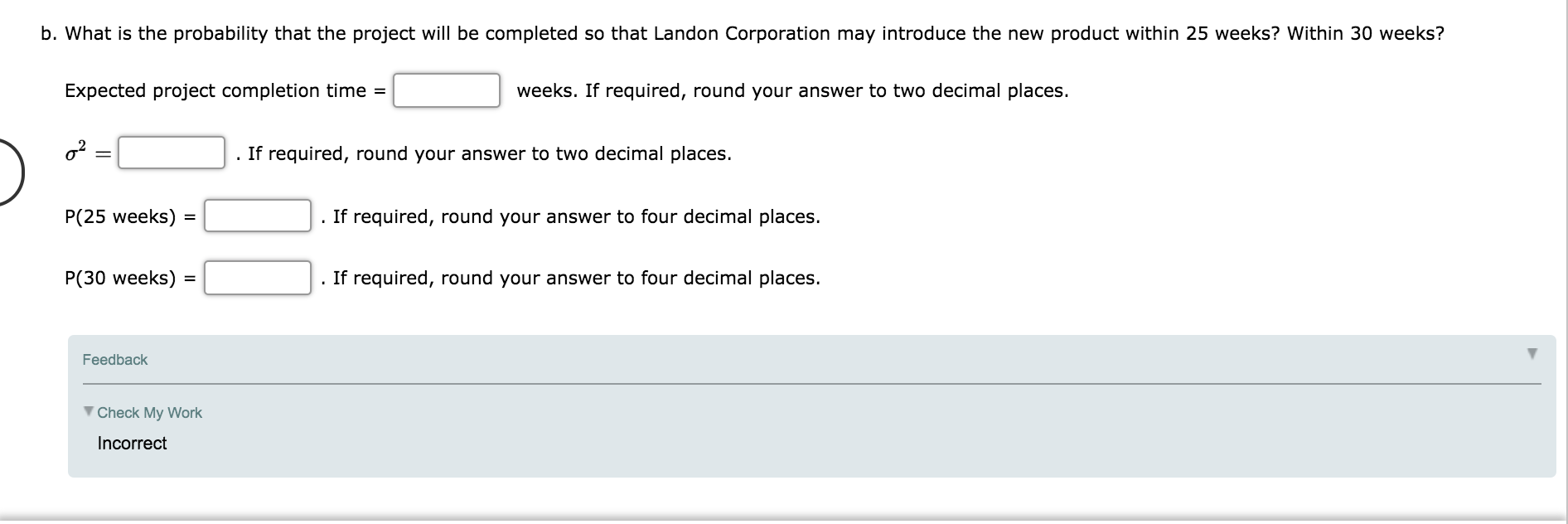 Solved Problem 9-19 (Algorithmic) The product development | Chegg.com
