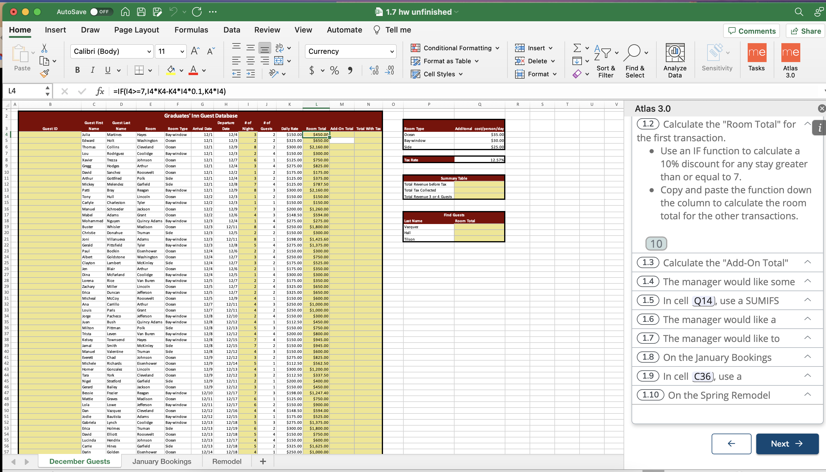 Solved Help with questions 1.1 - 1.10 on the right side of | Chegg.com