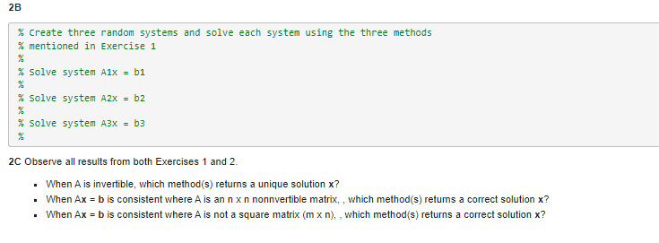 Solved Solving a Linear System Ax=b, where A is mxn In this | Chegg.com