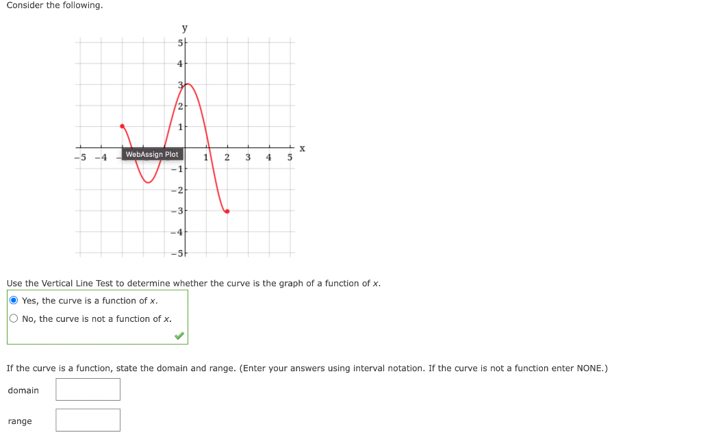 Solved Consider the following. у 5 41 2 1 X -5 -4 WebAssign | Chegg.com