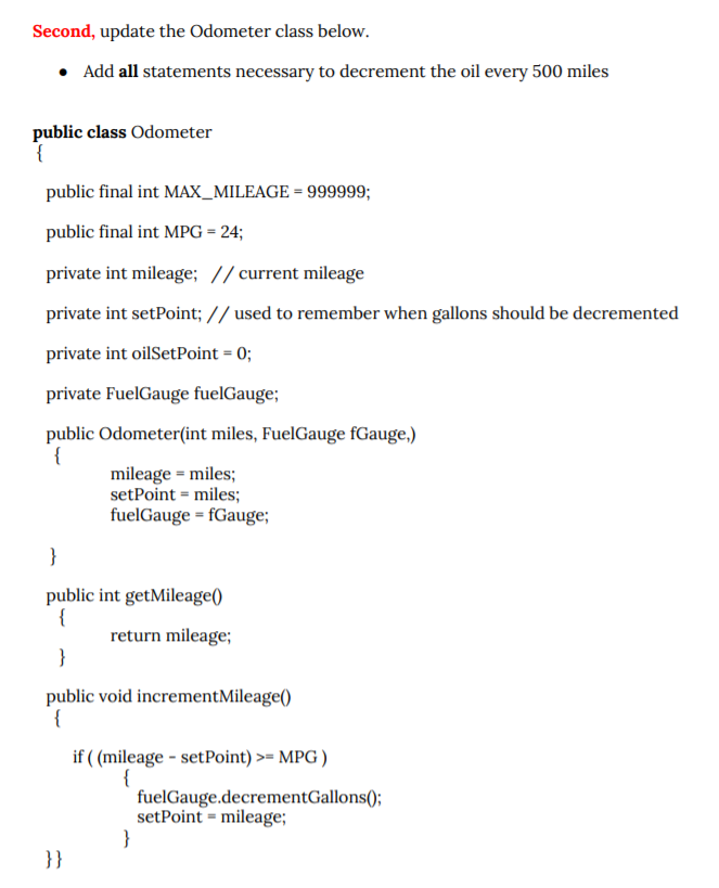 Solved The problem is connecting those 2 classes together | Chegg.com