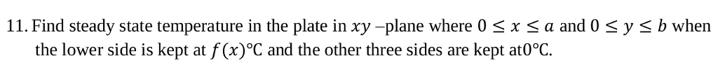 Solved 11. Find steady state temperature in the plate in | Chegg.com
