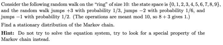 Solved Consider the following random walk on the "ring of | Chegg.com