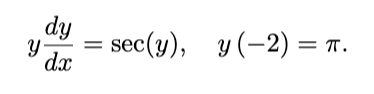 Solved Find the solutions to the IVP’s in implicit form (Do | Chegg.com