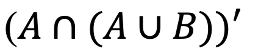 Solved ( ﻿A intersection ( ﻿A union B ) ) ' | Chegg.com