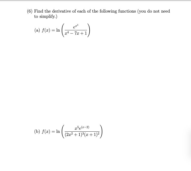 Solved 1 (1) For functions: f(x) = x +1, g(x) = 3e" and h(x) | Chegg.com