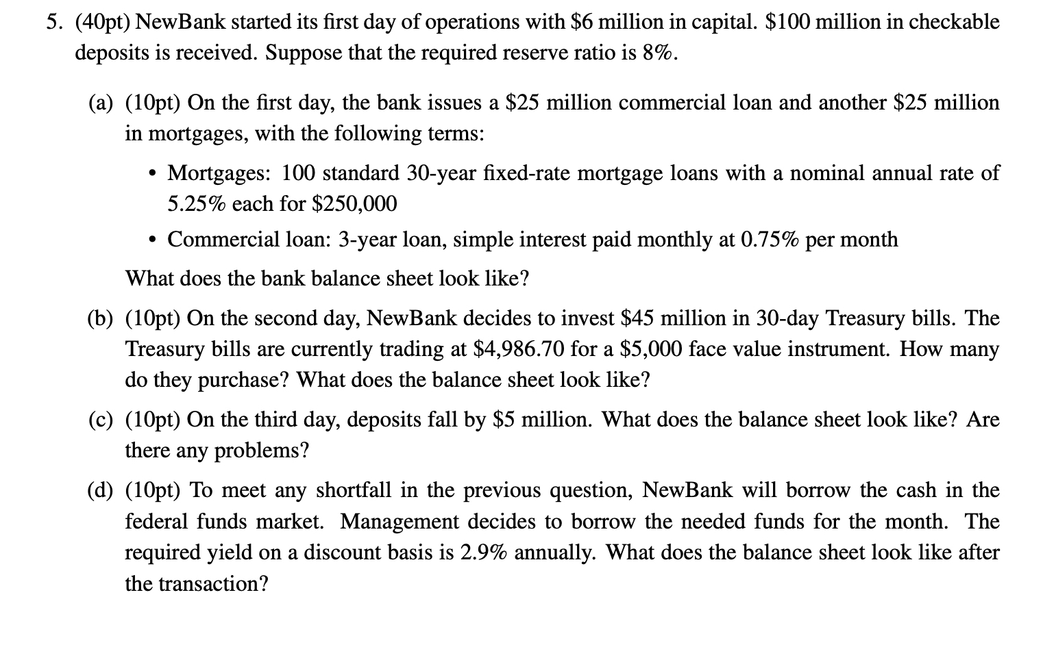 Solved 40pt NewBank Started Its First Day Of Operations Chegg solved-40pt-newbank-started-its-first-day-of-operations-chegg