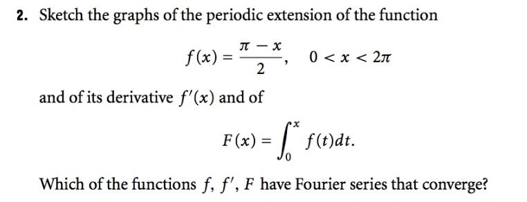 Solved 2. Sketch the graphs of the periodic extension of the | Chegg.com