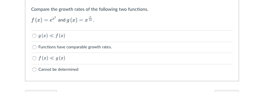 Solved Compare the growth rates of the following two | Chegg.com