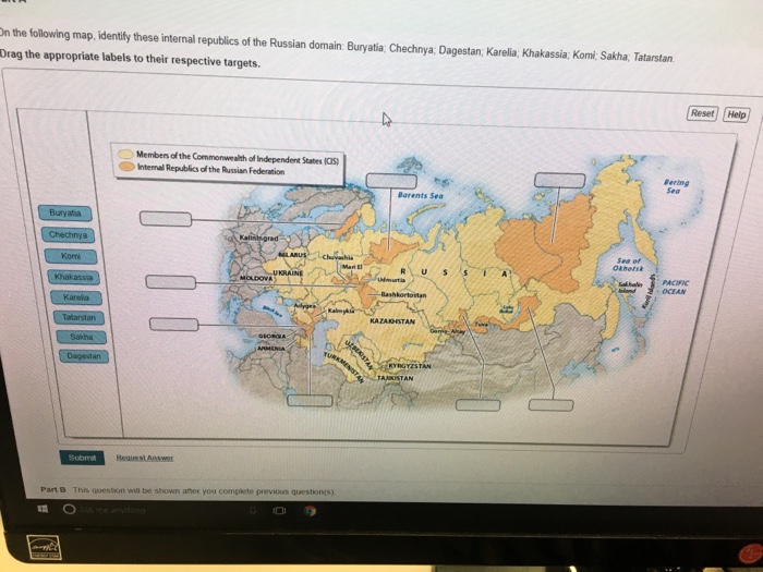 Internal Republics of the Russian Domain Map