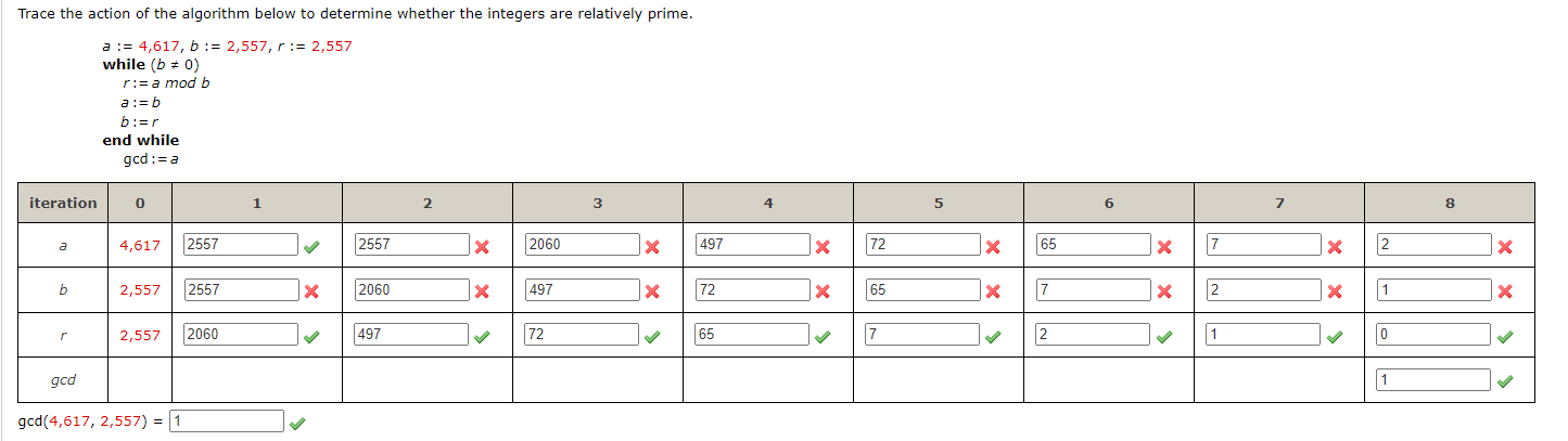 Solved Trace the action of the algorithm below to determine | Chegg.com