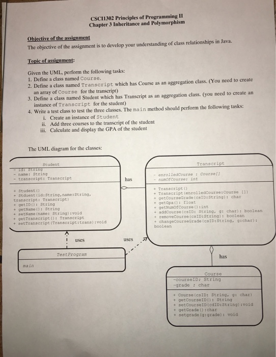 Solved The objective of the assignment is to develop your | Chegg.com