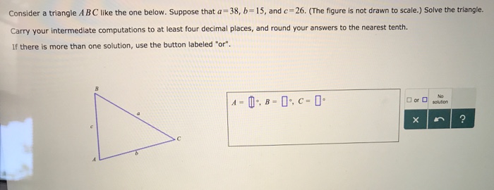 Solved Consider a triangle ABC like the one below. Suppose | Chegg.com