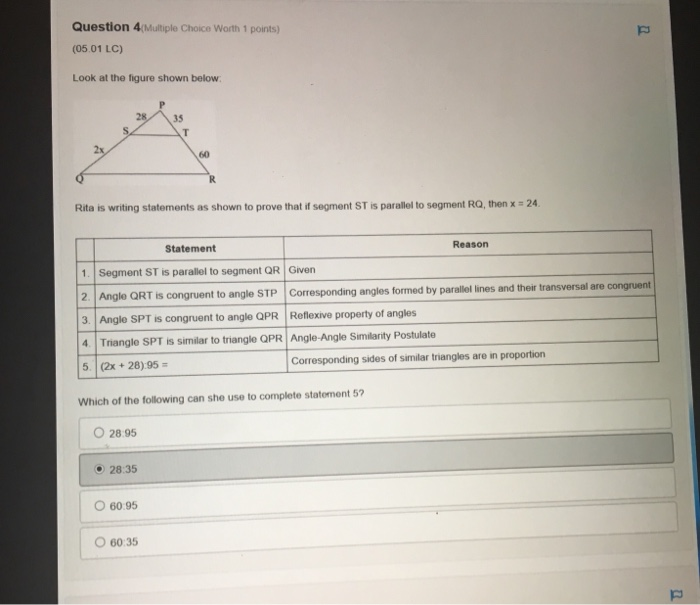 Solved Question 4(Multiple Choice Worth 1 points) (05.01 LC) | Chegg.com