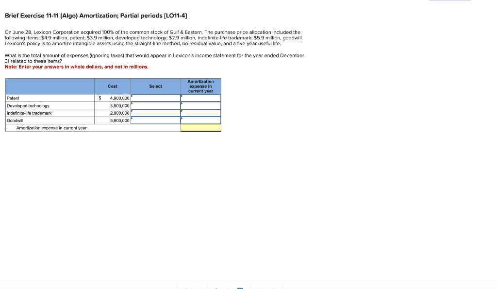 Brief Exercise 11-11 (Algo) Amortization; Partial | Chegg.com | Chegg.com Brief Exercise 11-11 (Algo) Amortization; Partial | Chegg.com | Chegg.com