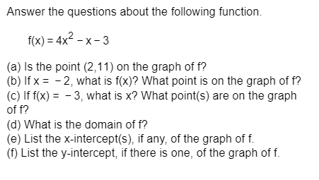 Solved Answer the questions about the following | Chegg.com