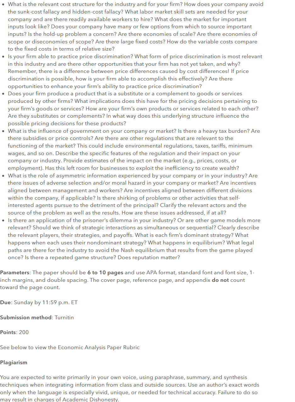 Solved Assignment Overview For this final project, you will | Chegg.com