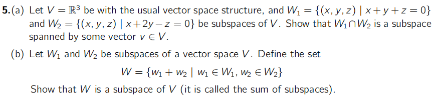 Solved (a) ﻿Let V=R3 ﻿be with the usual vector space | Chegg.com