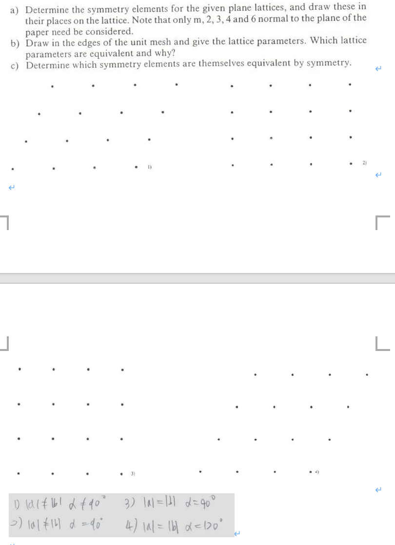 Solved a) ﻿Determine the symmetry elements for the given | Chegg.com