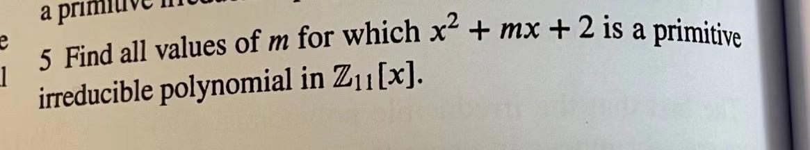 Solved a prin e 1 5 Find all values of m for which x' + mx + | Chegg.com