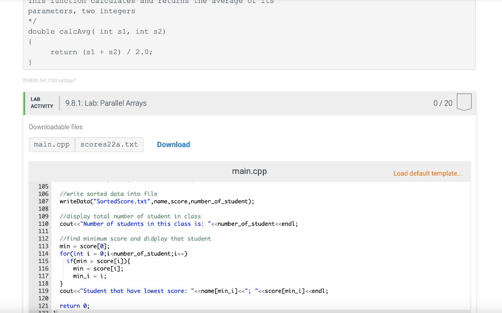 Solved Project: Exam Statistics Here is what your program | Chegg.com