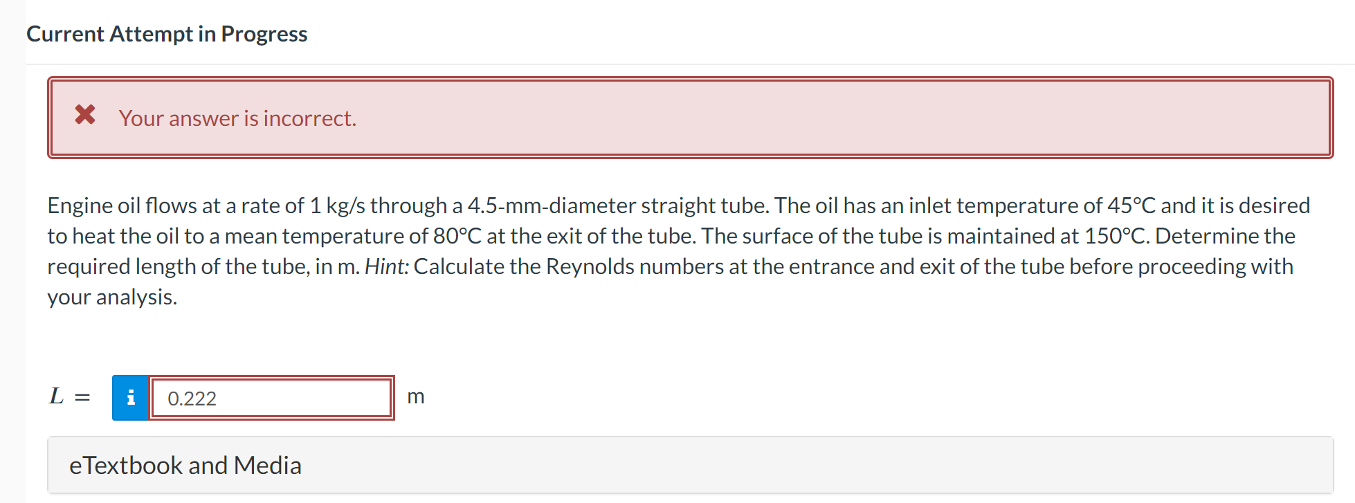 Solved Engine oil flows at a rate of 1kgs ﻿through a | Chegg.com