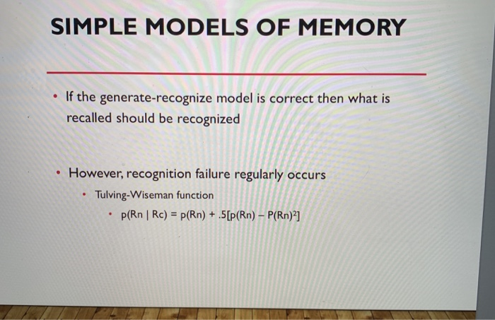 Solved summarize chapter 10 FORMAL MODELS OF MEMORYWHAT DID | Chegg.com