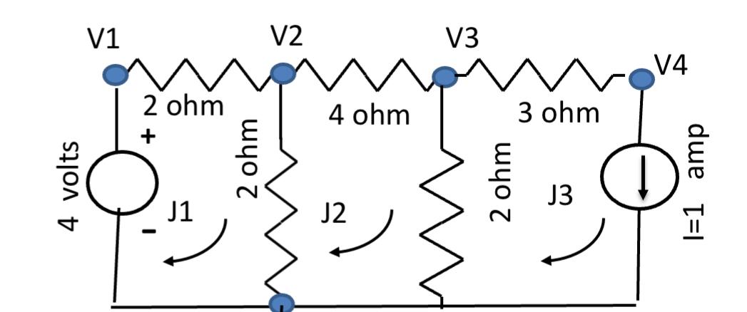 Solved Find current J1,J2, J3 Calculate voltage V1, V2, V3 , | Chegg.com