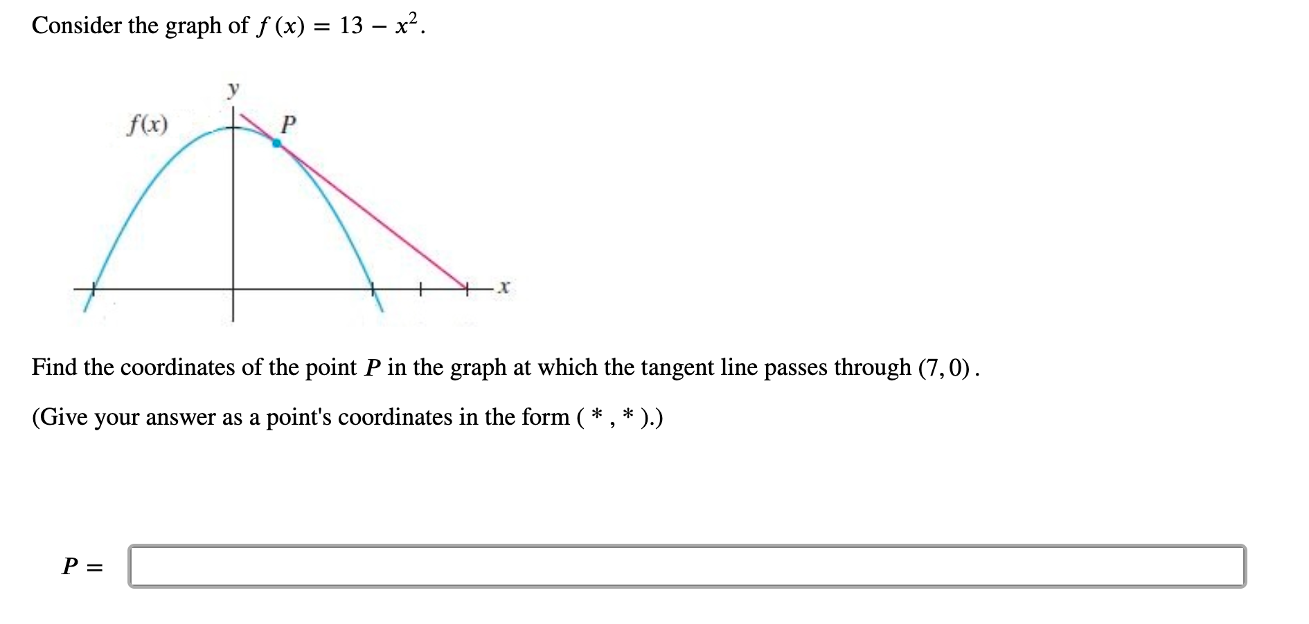 Solved Consider the graph of f(x)=13−x2. Find the | Chegg.com
