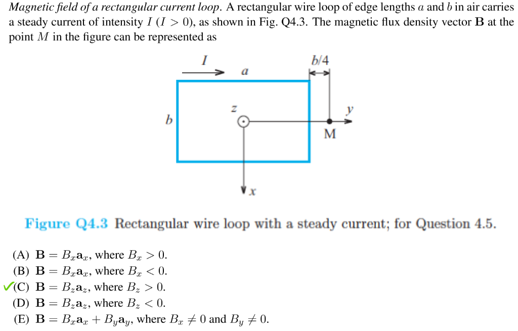 Solved Magnetic field of a rectangular current loop. A | Chegg.com