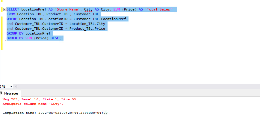 Solved How do I fix this? CREATE TABLE Location_TBL | Chegg.com
