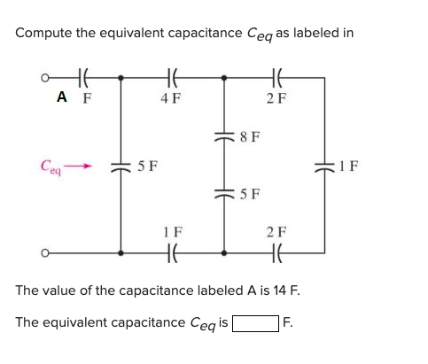 Solved Compute the equivalent capacitance Ceq as labeled in | Chegg.com