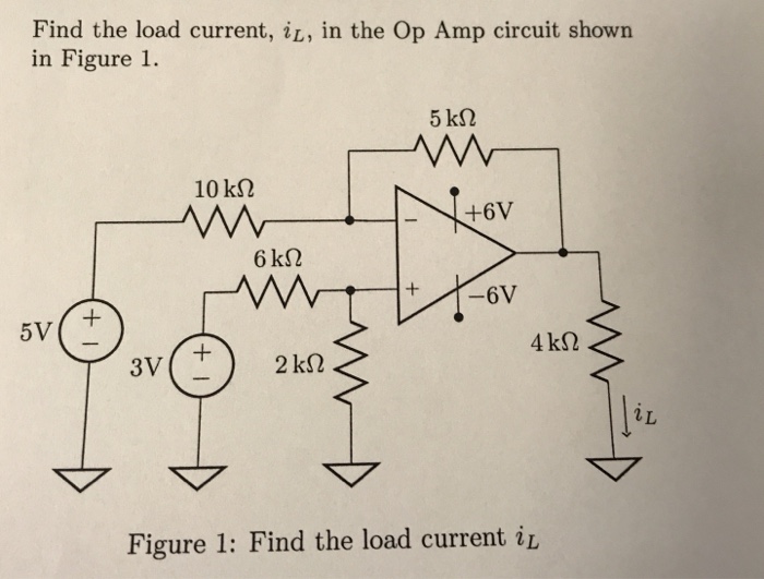 Solved Find the load current, iL, in the Op Amp circuit | Chegg.com
