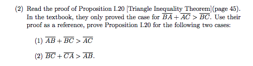 (2) Read the proof of Proposition 1.20 Triangle | Chegg.com