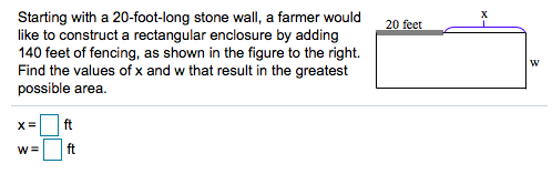 Solved A rectangular plot of farmland will be bounded on one | Chegg.com
